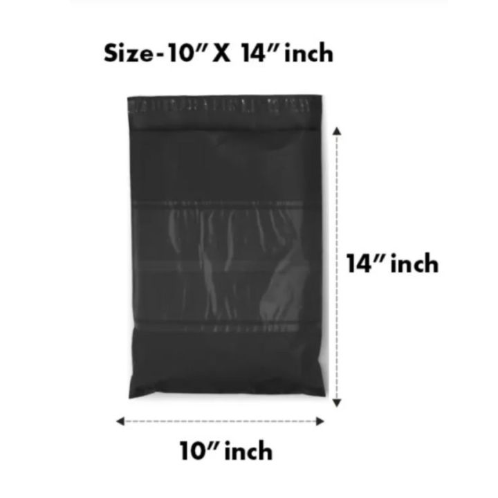 Salcko 50 Pieces 10x14 Inch Black Courier Poly Parcel Bags With POD For ...