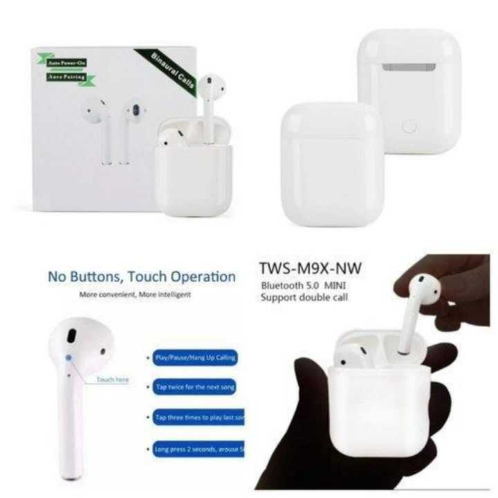 Earbuds Double Ear M9X Twins Wireless Stereo Earbuds Touch Key Auto ...
