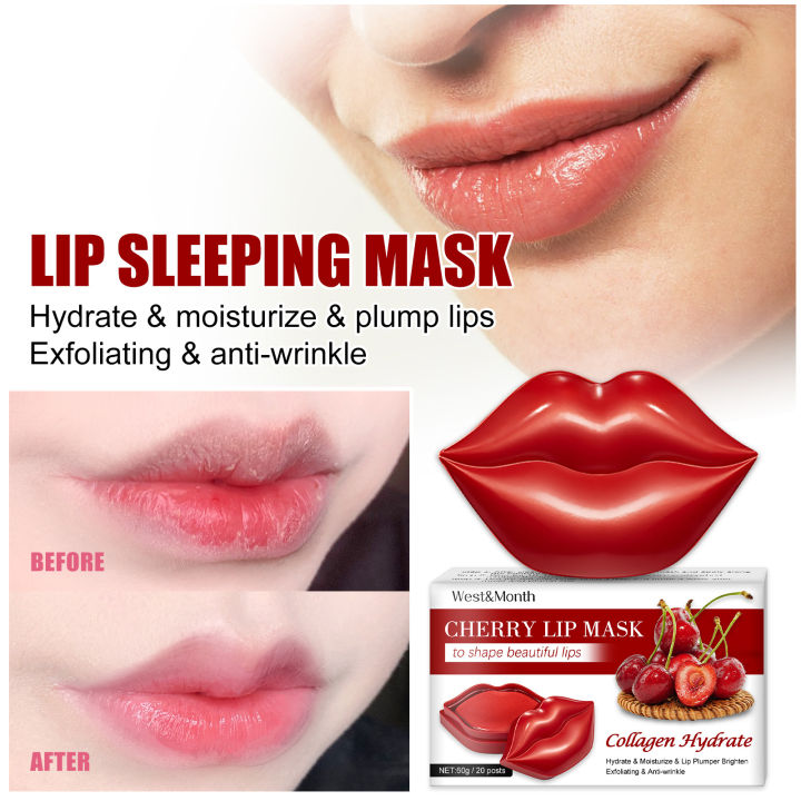 Cherry Jelly Lip Mask Hydrating and moisturizing lip patches ...