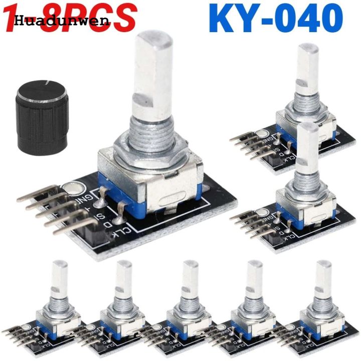 Huadunwen 2025 New 1-8PCS KY-040 360 Degrees Rotary Encoder Module with ...