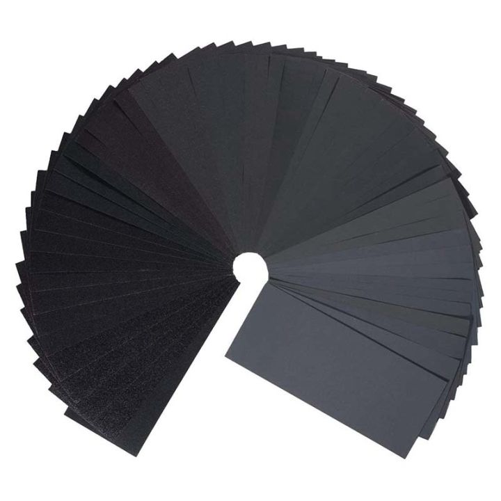 NCANRUI 42 Pcs Grit Sandpaper Dry Wet Waterproof Sandpaper for Wood ...