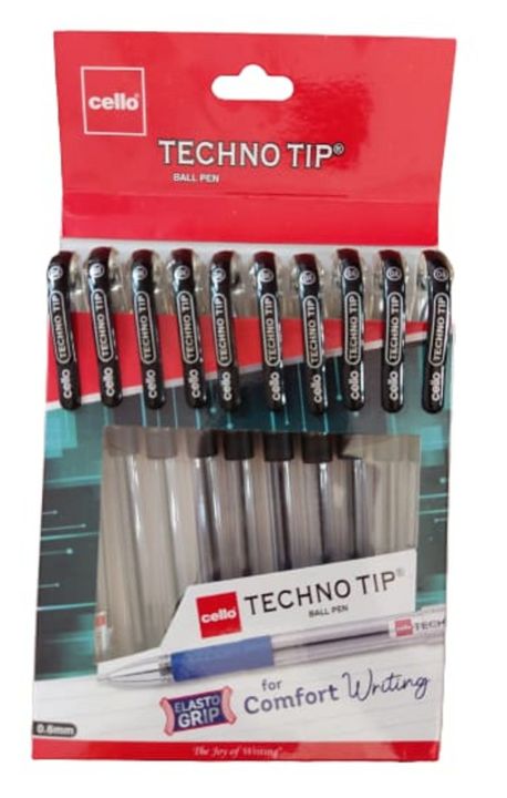 Cello Technotip Ball Pen in Black-10 Piece | Daraz.com.np