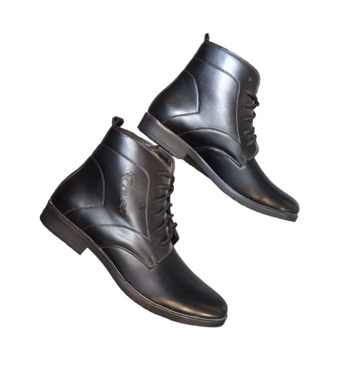 Black Brogue Derby Casual Leather Half Boots For Men (Tp-12) | Daraz.com.np