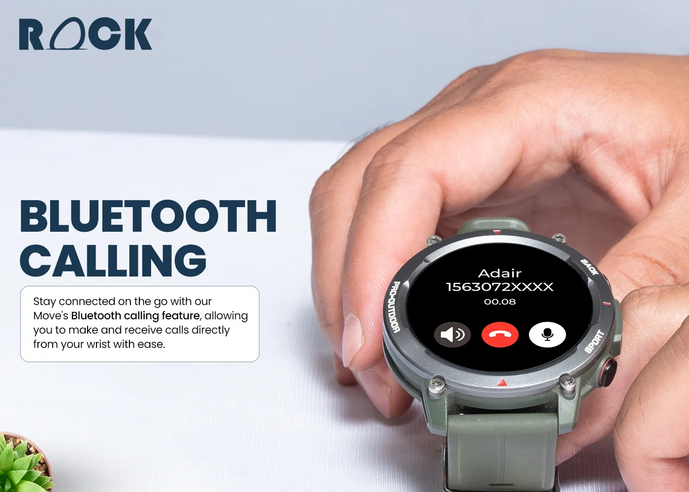 Rock Move Smartwatch (army Green) | Jeevee