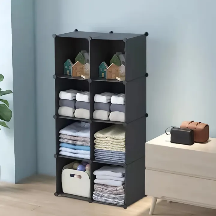 Cube Storage Organizer, 8-cube Shelf Unit, Closet Cabinet, Diy Plastic ...