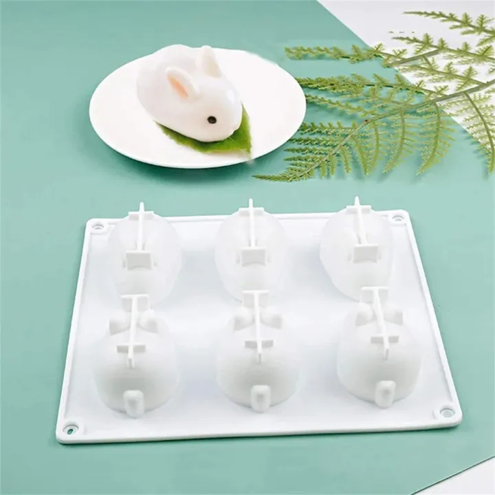 Decorating tools Rabbit mold Cute Easter Mousse cake Bunny cake mold 3D ...