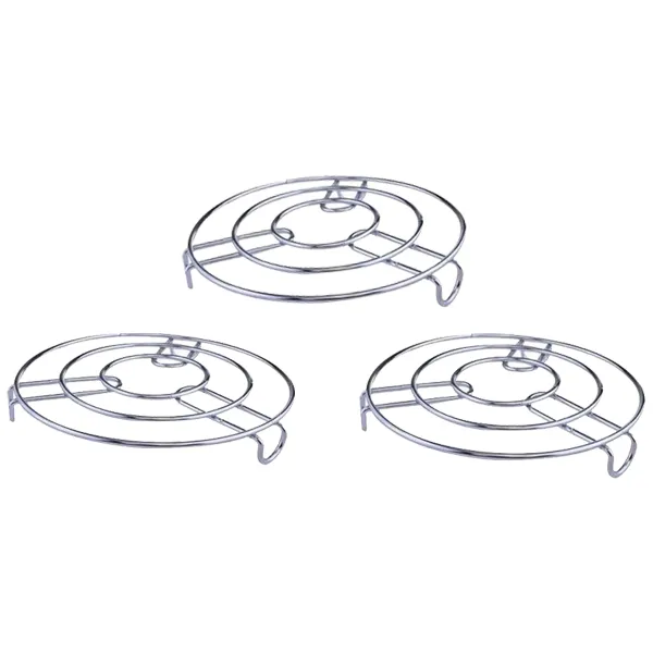 3 PCS Kitchen Hot Utensil Stand/ Stainless Steel Cooking Pot Steaming ...