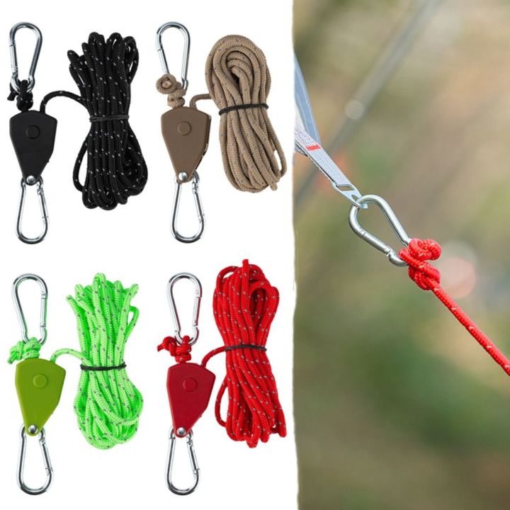 New Metal Lifting Pulley 4mm Tent Anchor Pulley Ratchet Hangers ...
