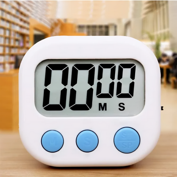 Big Screen Electronic White Color Timer Large LCD Digital Kitchen ...