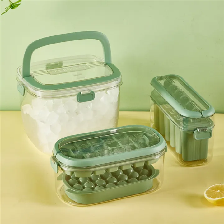 Ice Box Press Silicone Ice Tray Ice Ball Plastic Portable Ice Box ...