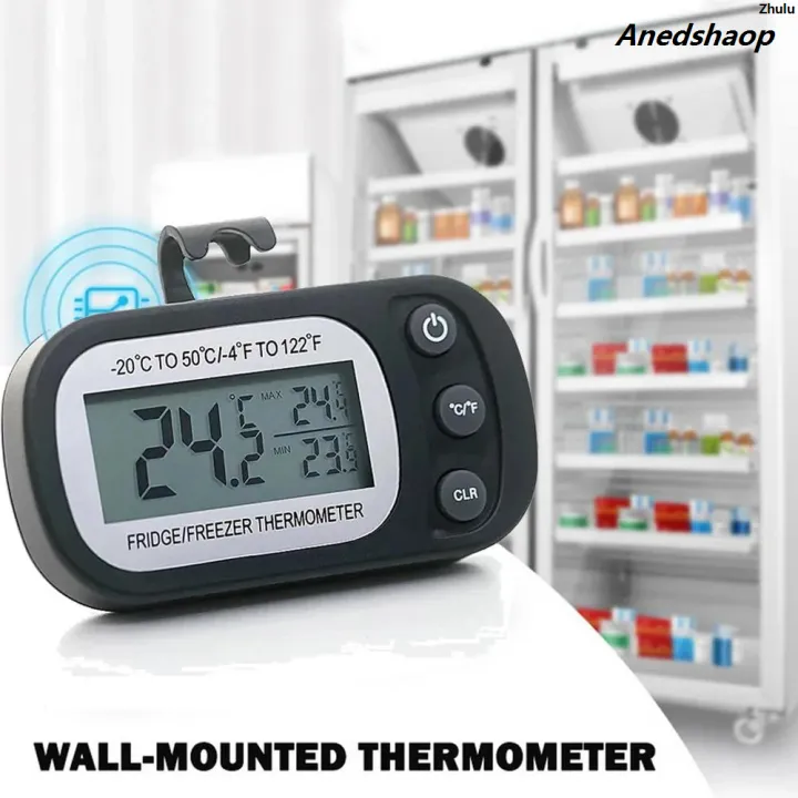 Zhulu2025 Fridge Thermometer with Hook Anti-Humidity Refrigerator ...