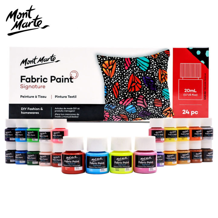 Mont Marte Fabric Paint Set 24pc x 20ml By KitabKalam | Daraz.com.np