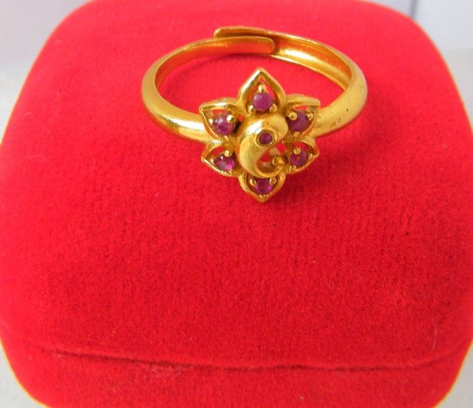 Adjustable Size Elephant Design Panchadhatu Ganesh Ring (Comes with ...
