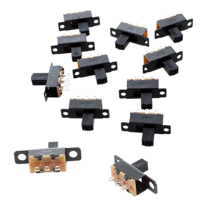 TWEXQNY 20pcs 5V 0.3 A Mini Size Black SPDT Slide Switch For Small DIY ...