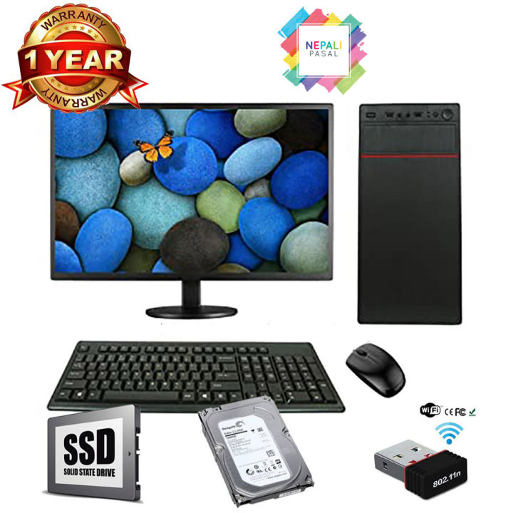 Computer Wifi Core i5 (4 Gen)/ 4 GB DDR3/ Both SSD256 Hdd500GB/ 22 inch ...