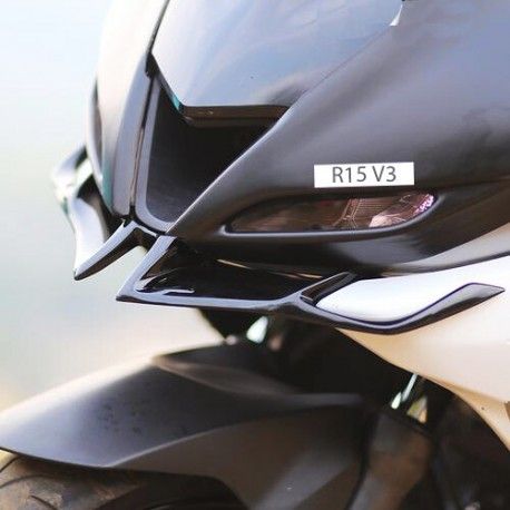 Black Unbreakable Bike Winglet Wiser Cap/Light Visor Cap For Yamaha R15 ...