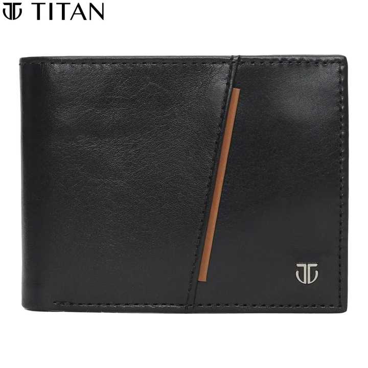 Titan Black Bifold Leather Wallets For Men TW259LM1BK | Daraz.com.np