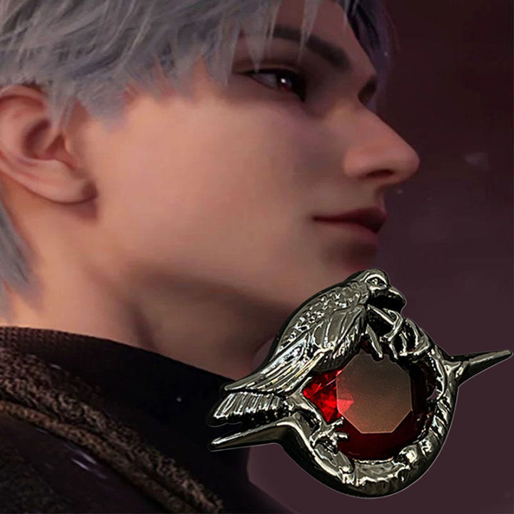 Game Love And Deep Space Sylus Crow Cosplay Badge Necklace Alloy Red ...