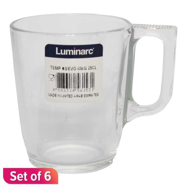 Luminarc Temp Nuevo Mug 25CL 6 Pcs | Daraz.com.np