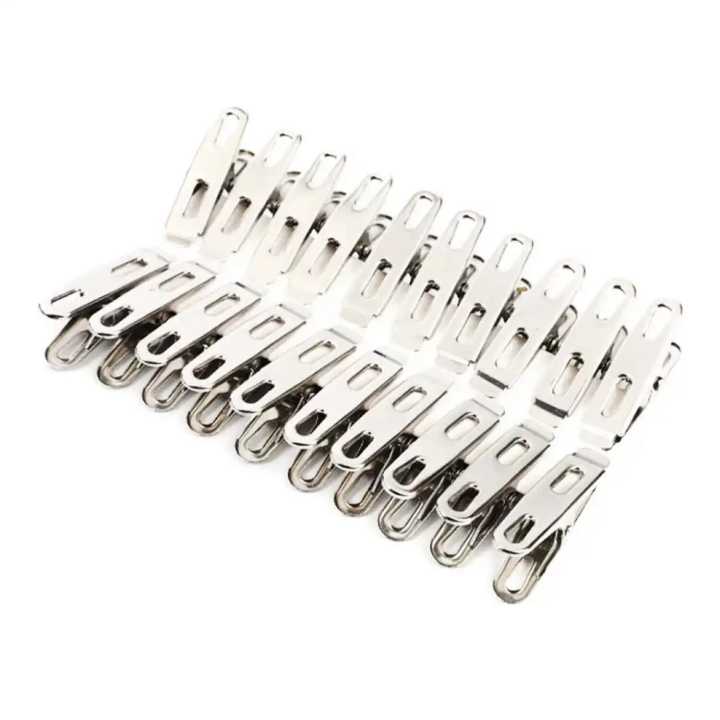 Stainless Steel Cloth Clips - 20 Pcs / Steel Cloth Peg 20 Pcs Set ...