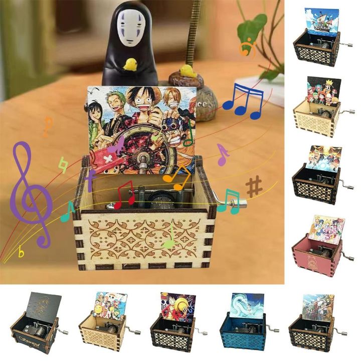 Home Decoration Hand Crank Wooden Music Box Classical Fashion Carved ...