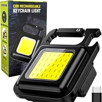 Mini LED Flashlight Work Light Portable Pocket Flashlight Keychains USB ...