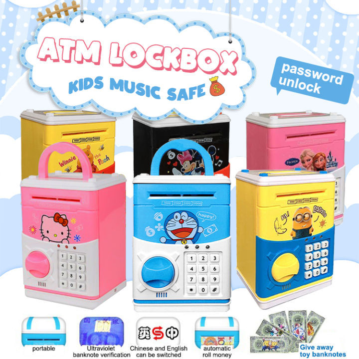 Electric Password Lock Coin Box, Mini ATM For Kids | Daraz.com.np