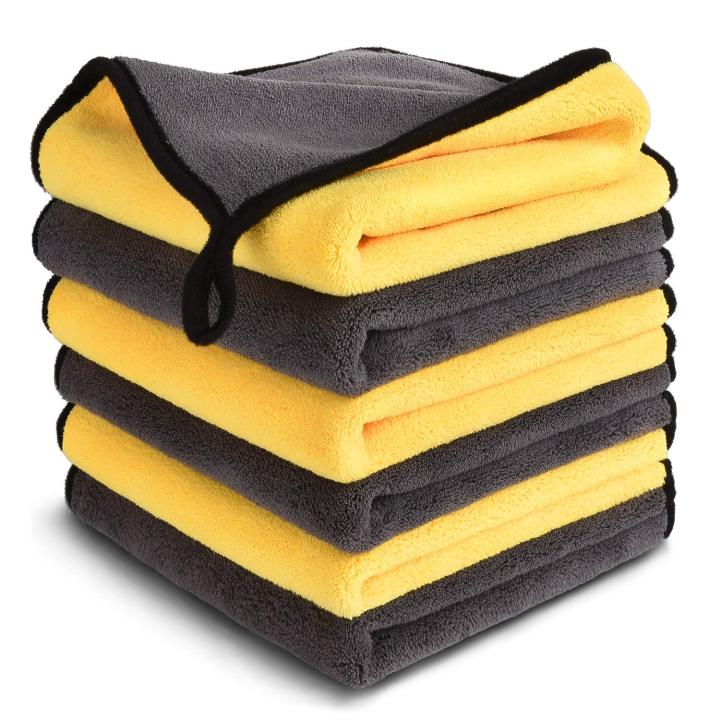 Monster Clean Microfiber Towel Talo (16" x 16") - Yellow 500gsm | Daraz ...