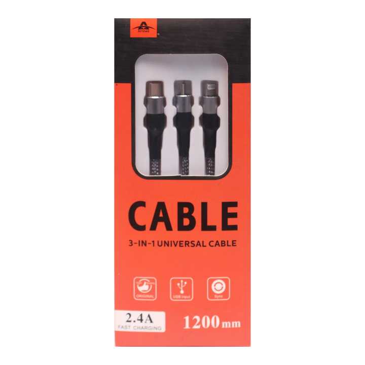Data Cable Universal Charging Cable 3 in 1 | Daraz.com.np