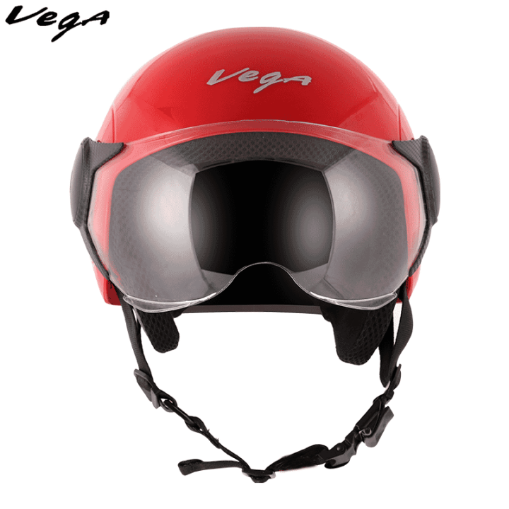 Vega Atom Red Open Face Helmet | Daraz.com.np