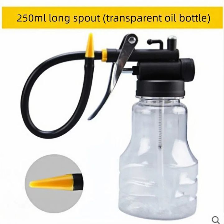 New 250 ML Transparent Oil Can Plastic Save Effort Small Oil Oiler ...