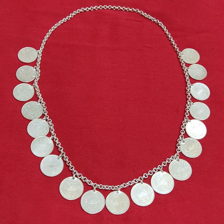 Silver Plated Coin Design Mala | Daraz.com.np