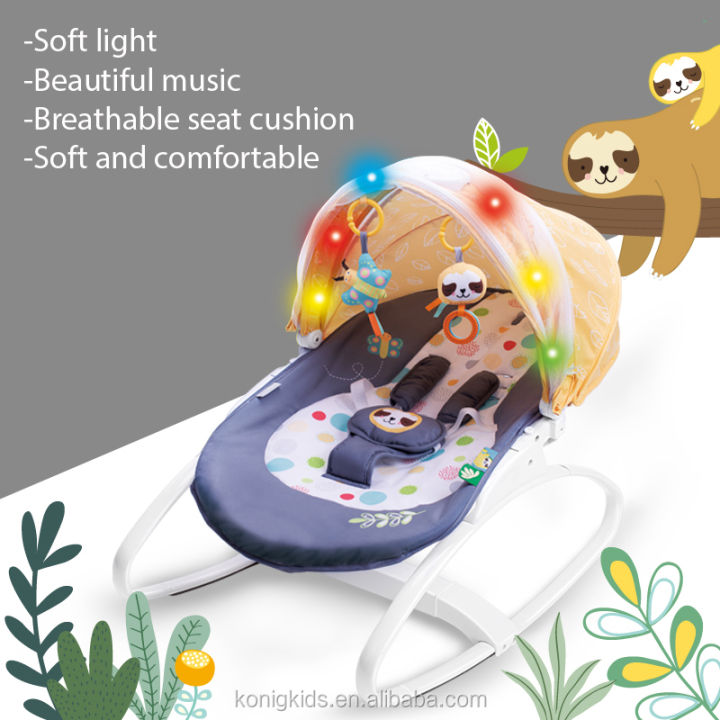 Konig Kids Lights And Musical Swing Baby Seat Rock Sleeper Infant Baby ...