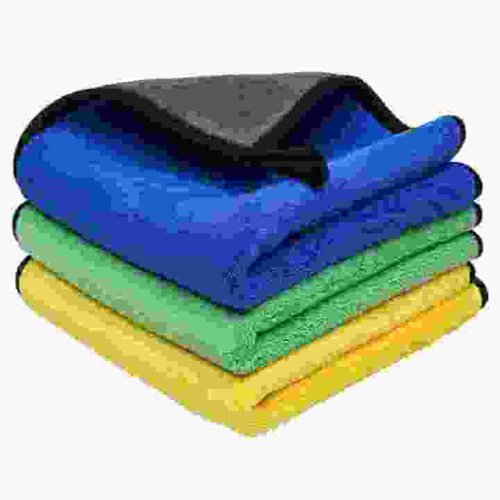 Double Layer Microfiber Cloth For Cars/Motorcycle - Assorted Colour ...