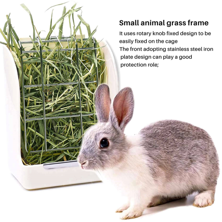 ZOROOM 5X Grass Frame Hay Feeder Manger Rack for Guinea Pig Fixed Flip ...