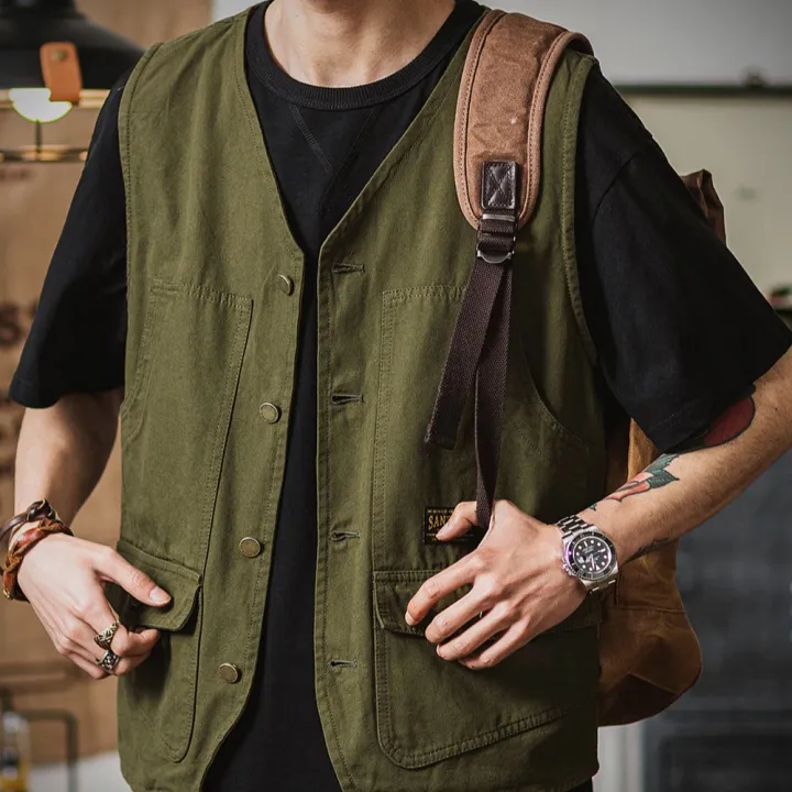 Factory Direct Supply New Workwear Vest for Men Summer American Style ...