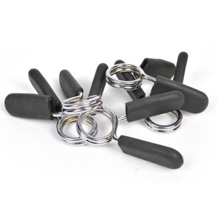 Barbell Clamp Spring Collar Clips Gym Weight Dumbbell Lock Kit Barbell ...