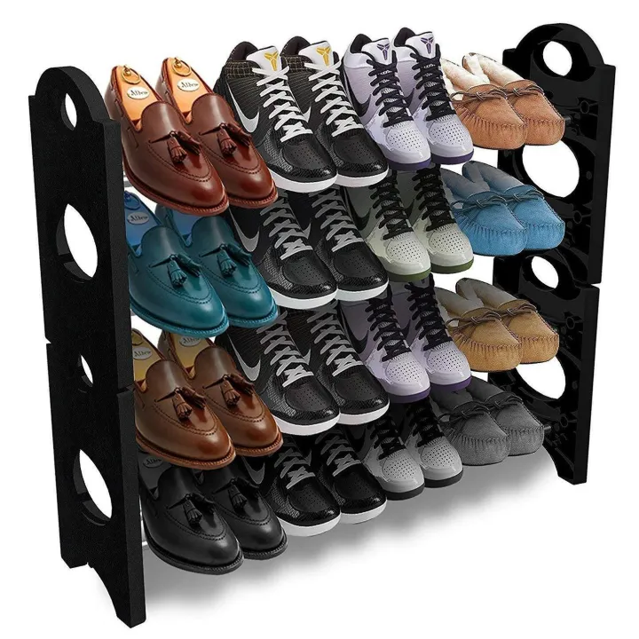 4 Tier Stackable Shoe Rack- 16 Pairs | Daraz.com.np