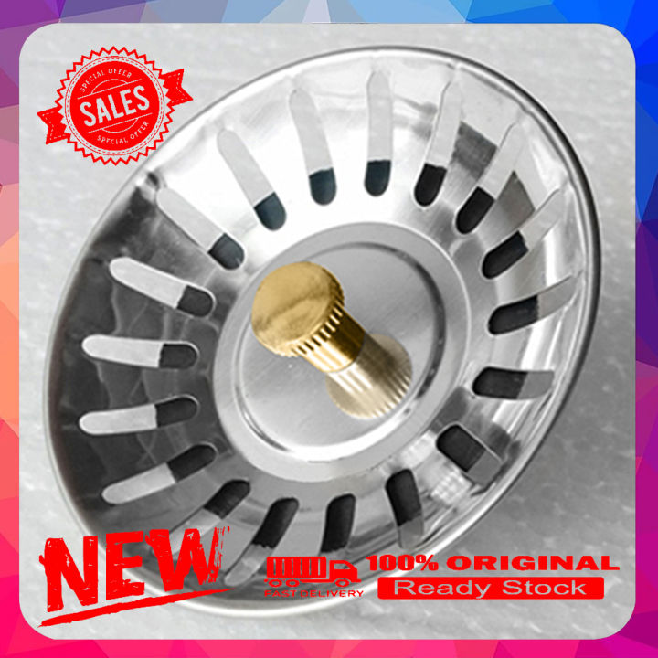 Kitchen Stainsteel Steel Basin Drain Dopant Sink Strainer Basket Waste ...
