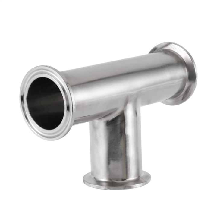 3 Pcs 1.5Inch 38mm Sanitary Tri Clamp 3 Way Tee 304 Stainless Steel Sanitary Ferrule Tee ...