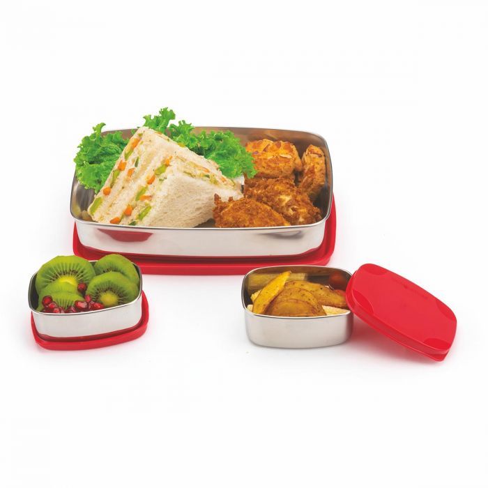 Signoraware Hot Shot Steel Lunch Box | Daraz.com.np