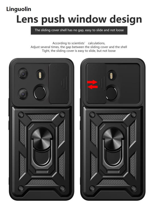 Linguolin Armor Phone Case For Infinix Tecno Pop 7 Pro Spark Go 2023 ...