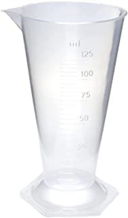 Laboratory Plastic Measurement Conical Beaker Measuring Cup - 125ml - 1 ...