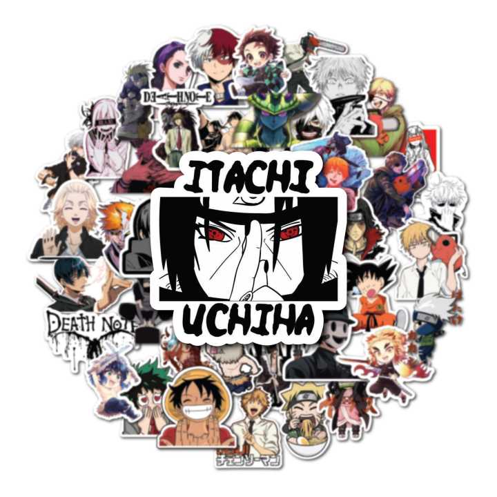 Random Anime Collection 40pcs Laminated Sticker Pack For Mobile ...