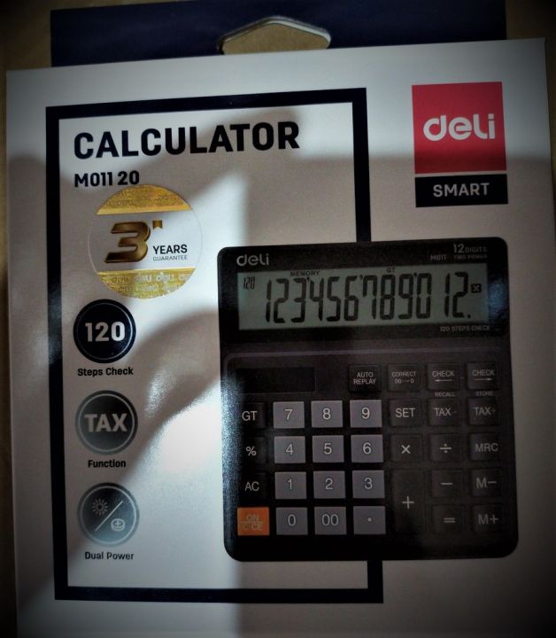 Deli M01120 120 Steps Check Tax Calculator_12 Digit By Navajyoti ...