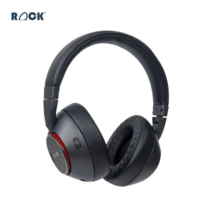 Rock Vibe Wireless Headphone With Mic l Active Noise Cancelling Black ...