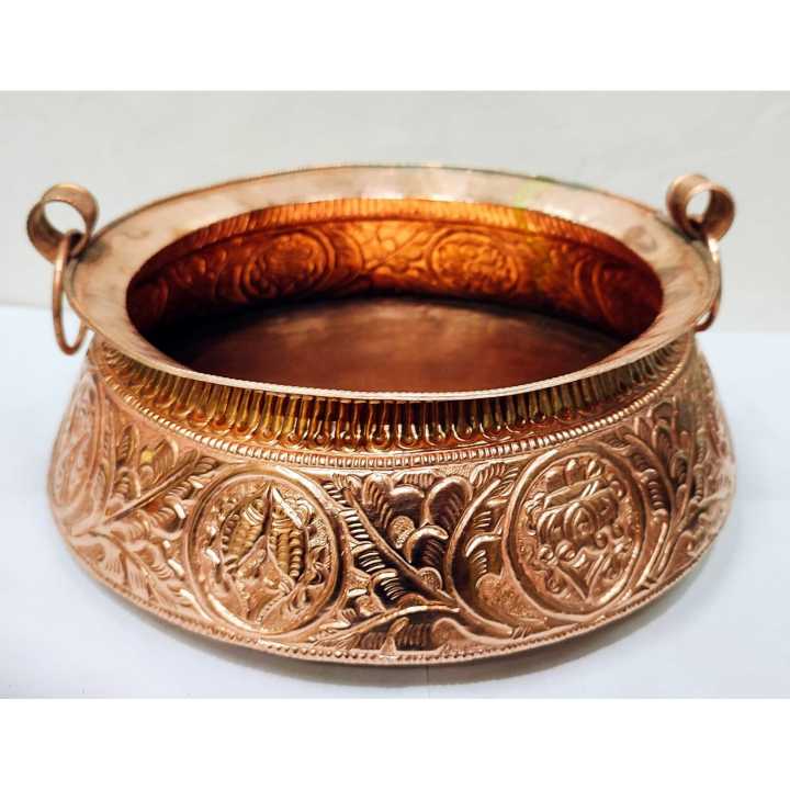 Copper Astamandal Carved Khadkula 8 Inches Round | Daraz.com.np