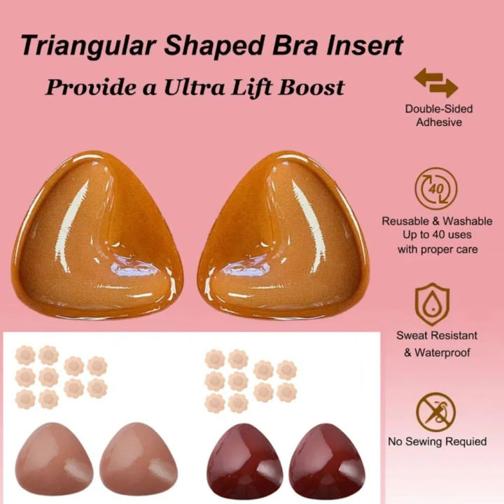 Soft Thicken Double-sided Sticky Bra Reusable Silicone Invisible ...