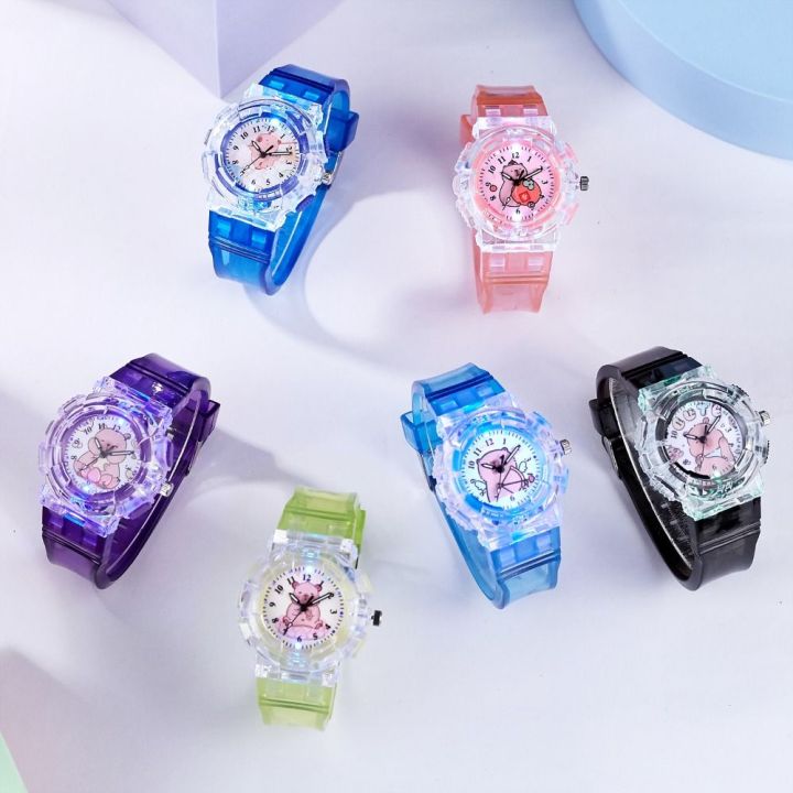 Creative Capybara Digital Pointer Watch Cute Cartoon Transparent Strap ...