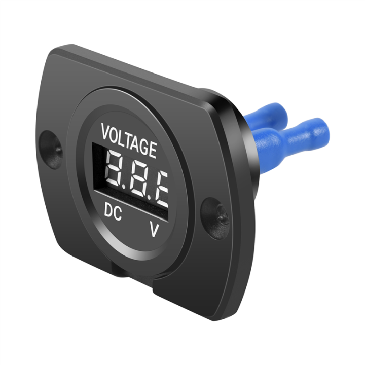 12V-24V Waterproof Car Motorcycle LED Digital Display Voltmeter Voltage ...